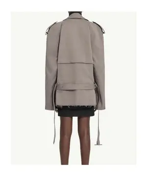 MAISON MARGIELA Double Breasted Trench Jacket - Gray