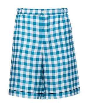 Prada Gingham Check Shorts - Blue