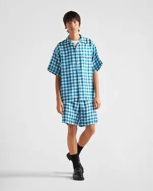Prada Gingham Check Shorts