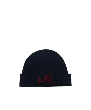 A.p.c. Embroidered Logo Beanie - Blue