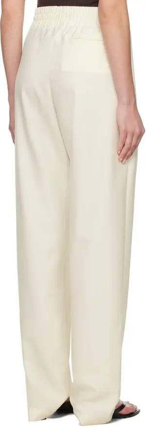 AYA MUSE Ribbed Elastic Waist Trousers