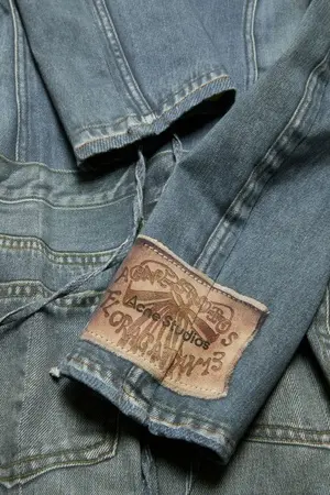 Acne Studios Lace-up Denim Mini Dress