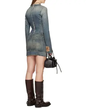 Acne Studios Lace-up Denim Mini Dress