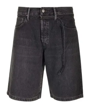 Acne Studios Wide-leg Denim Shorts - Black