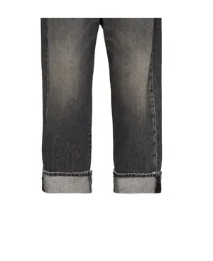 R13 Crossover Cropped Jeans - Black