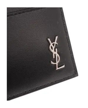 Saint Laurent Tiny Monogram Card Case - Black