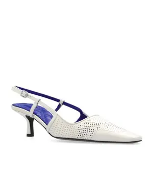 Burberry Chisel Slingback Pumps - White