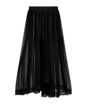 Dior Asymmetric Wrap Skirt With Horn Cut Details