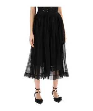 Dior Asymmetric Wrap Skirt With Horn Cut Details