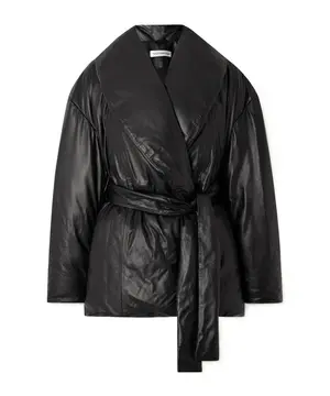 Nour Hammour Cora Belted Leather Jacket