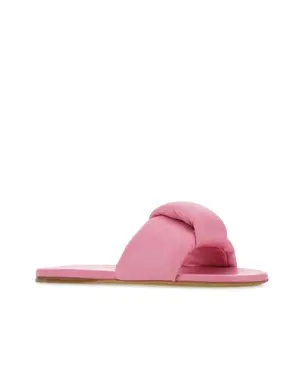 Miu Miu Padded Slip-on Sandals With Bow Detailing