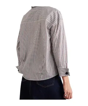 Veronica Beard Draymond Striped Poplin Shirt