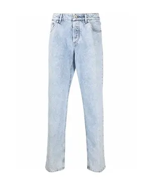 Brunello Cucinelli Light Wash Straight Leg Jeans - Blue