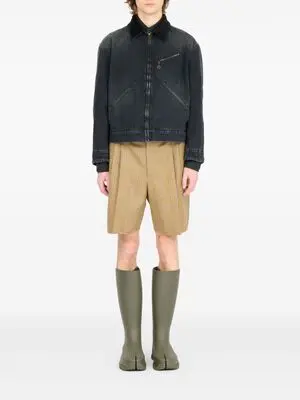 MAISON MARGIELA Zip-up Denim Jacket With Corduroy Collar