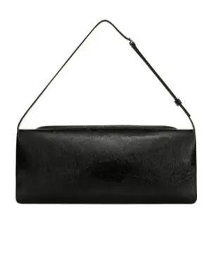 COURREGES Naplack Leather Clutch Bag - Black