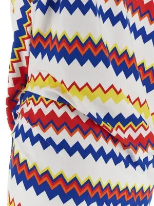 Missoni Zigzag Draped Top With Ruffles