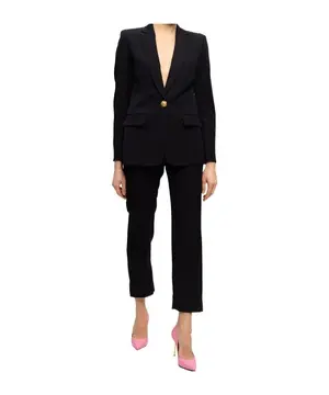 Balmain Straight-leg Wool Cropped Trousers