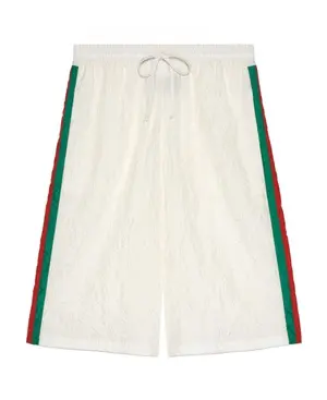 Gucci Stripe Detail Nylon Shorts - White