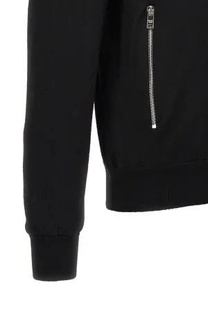 Prada Logo Plaque Reversible Bomber Jacket
