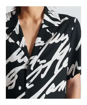 Balmain Love Letter Printed Twill Pyjama Shirt