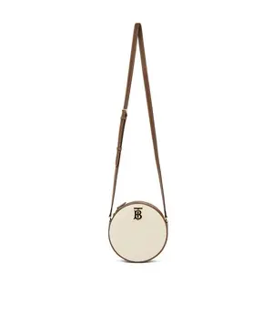 Burberry Monogram Canvas Crossbody Bag - Nude