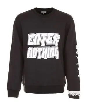 LANVIN Printed Long Sleeve Crewneck Sweatshirt