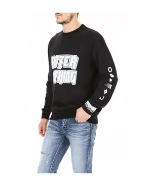 LANVIN Printed Long Sleeve Crewneck Sweatshirt