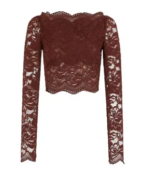 Rabanne Off-shoulder Lace Crop Top