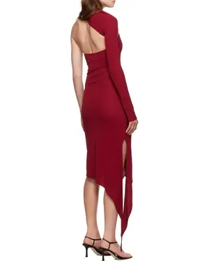 COURREGES Asymmetrical One-shoulder Dress With Extended Hem