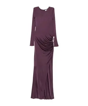 Giuseppe Di Morabito Long Sleeve Draped Maxi Dress