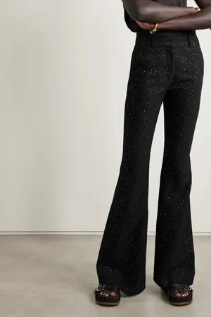 Gabriela Hearst High-waisted Embellished Flare Trousers