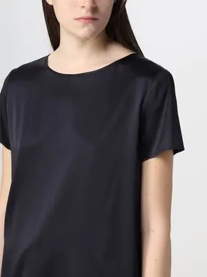 Emporio Armani Crewneck Lightweight Satin T-shirt - Black