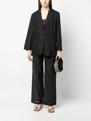 Erika Cavallini Oversized Single-breasted Blazer - Black