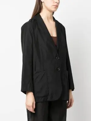Erika Cavallini Oversized Single-breasted Blazer - Black