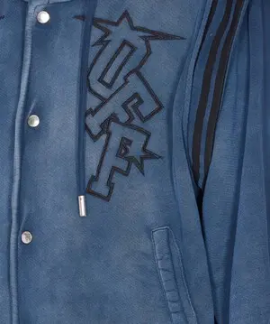 Off-White Button-up Drawstring Hoodie