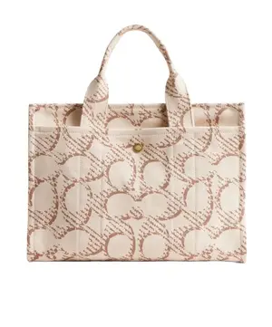 COACH Cargo Monogrammed Tote Bag - Nude