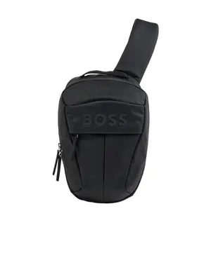 Hugo Boss Logo-appliqué Single-strap Backpack - Black
