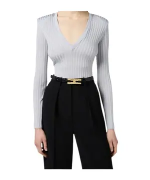 Elisabetta Franchi Long-sleeved V-neck Jumper