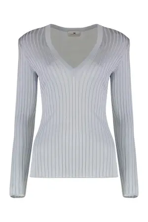 Elisabetta Franchi Long-sleeved V-neck Jumper