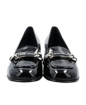 Miu Miu Logo Detail Loafers