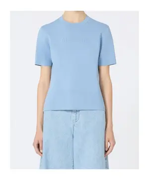 Max Mara Adelio Crewneck Short-sleeved T-shirt - Light Blue