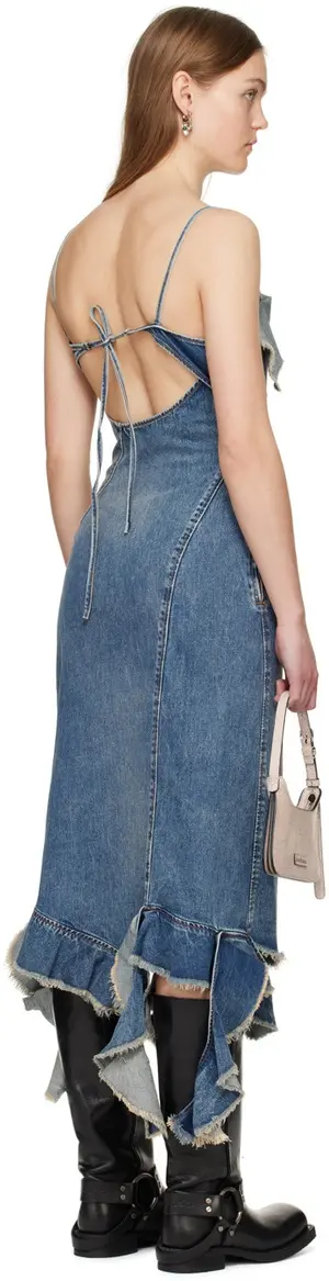 Acne Studios Strappy Midi Denim Dress