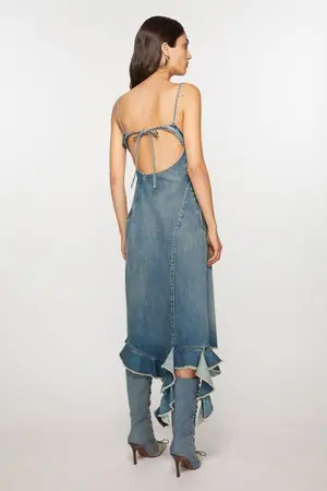 Acne Studios Strappy Midi Denim Dress