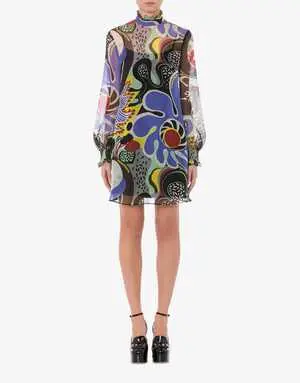 Moschino Long-sleeved Dress With Ruffled Details