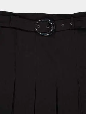 Rabanne Belted Pleated Midi Skirt