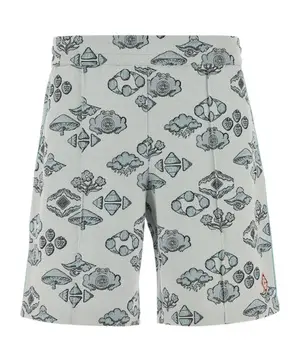 Casablanca Pleated Stretch Jacquard Bermuda Shorts