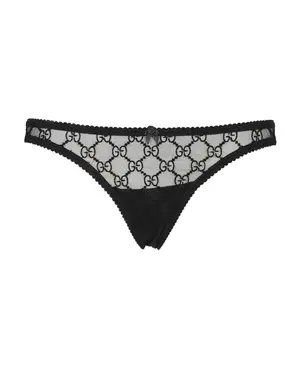 Gucci Logo Lace Briefs - Black