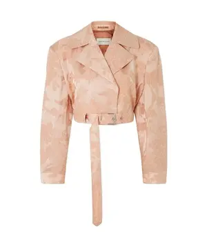 Dries Van Noten Floral Jacquard Belted Jacket