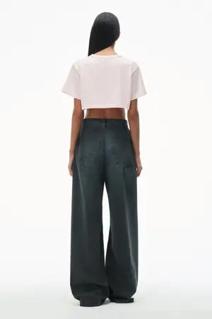 Alexander Wang Cropped T-shirt With "we Love Our Customers" Print