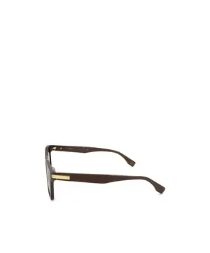 Fendi Full Rim Rectangle Sunglasses - Gray